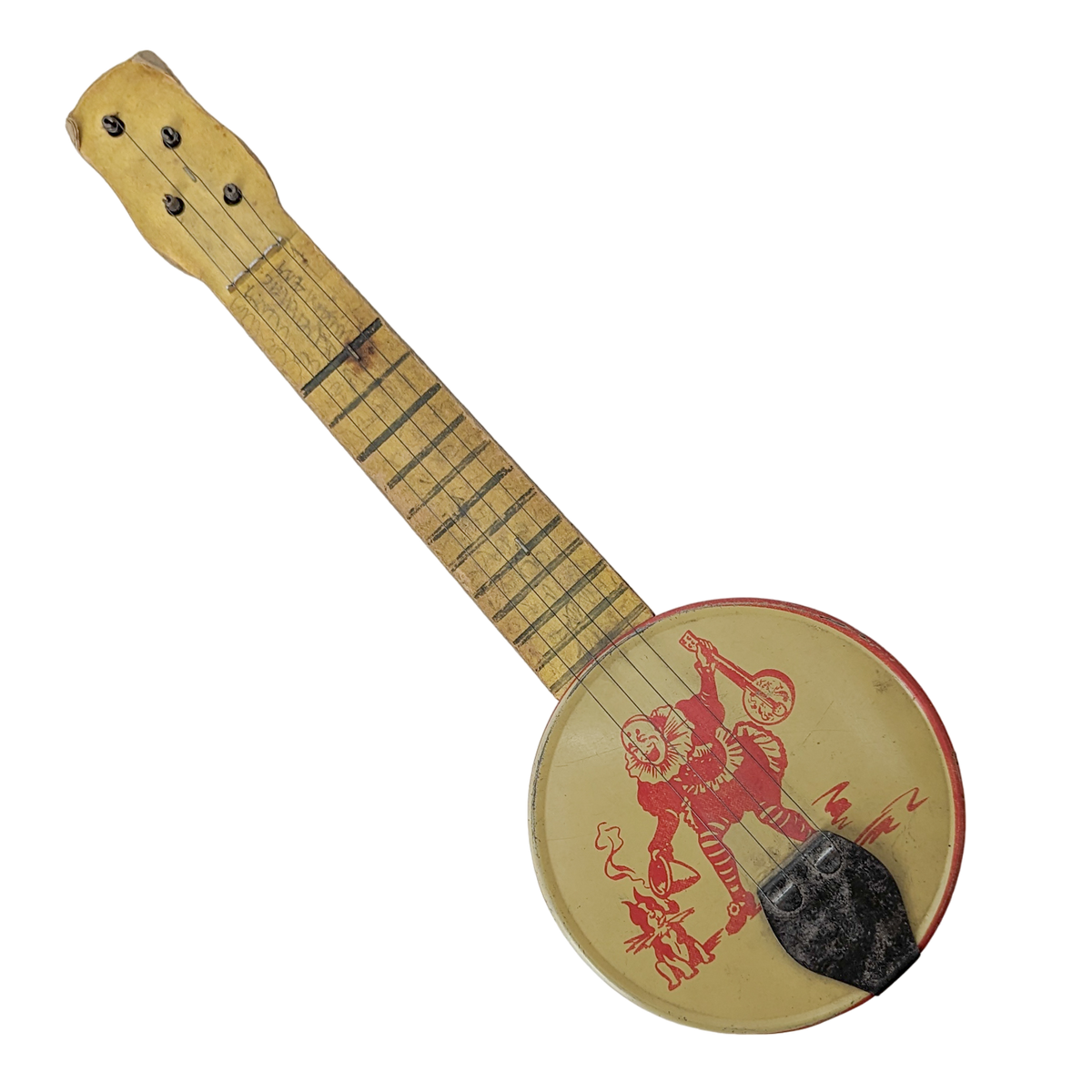 Antique 1920s Tin Litho Clown Banjo – Ballyhoo Curiosity Shop