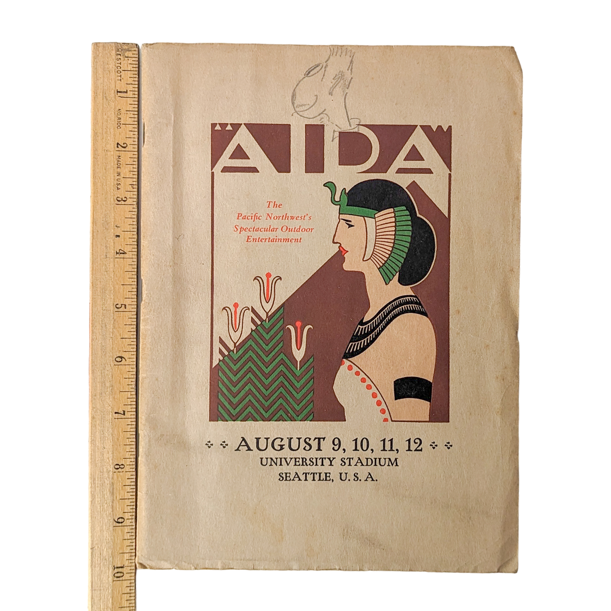 Rare Antique Aida Opera Program from Seattle – Ballyhoo Curiosity Shop