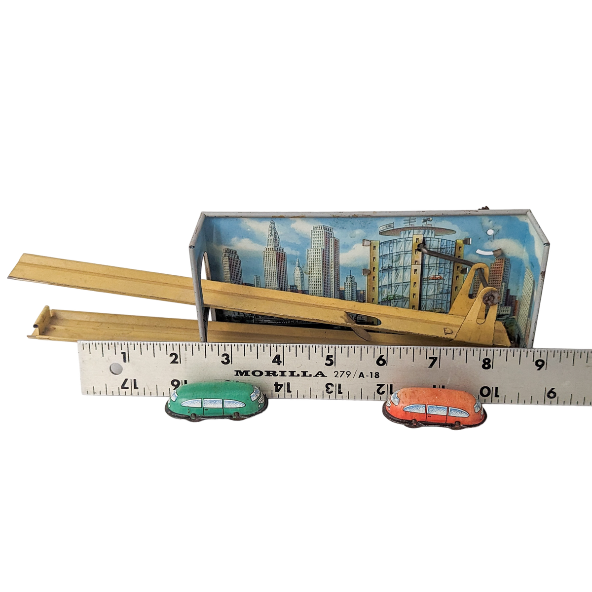 Vintage German Wind Up Tin Car Park Lift Toy – Ballyhoo Curiosity Shop