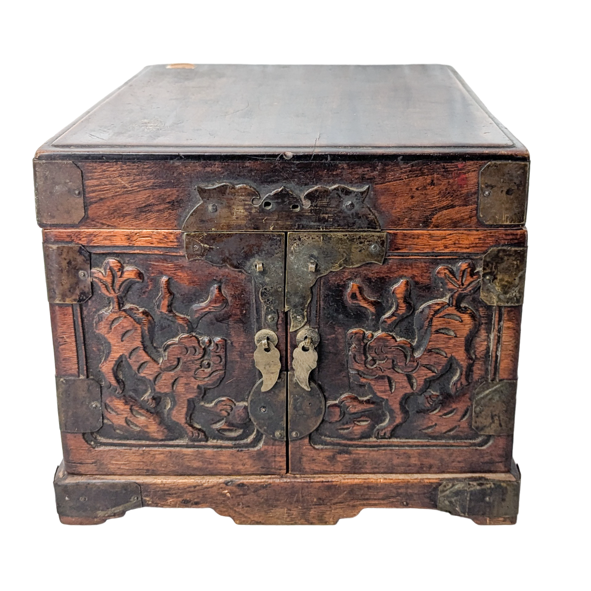 Antique Chinese Wood Travel Foo Dog Dressing Box – Ballyhoo Curiosity Shop