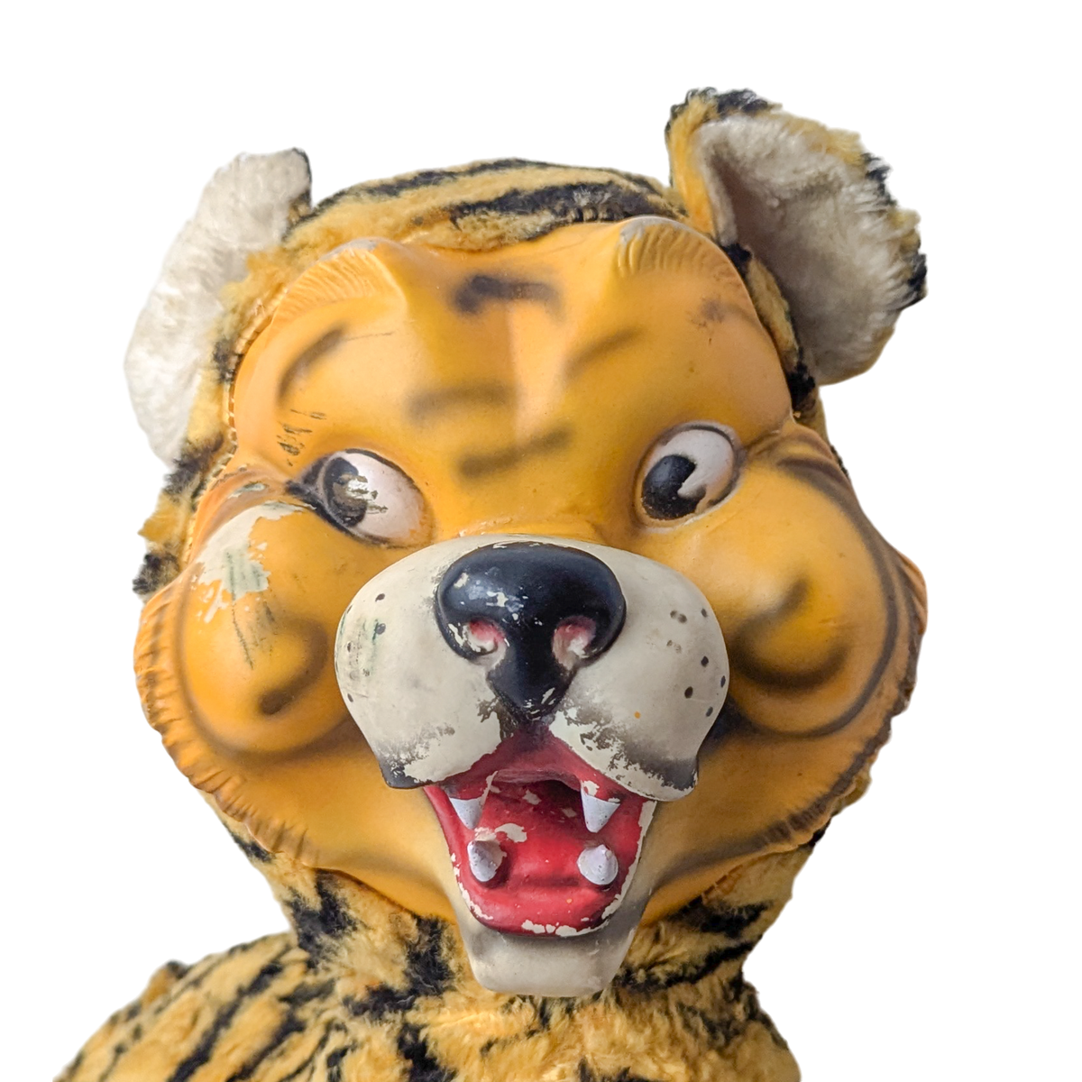 Vintage 1950s Rubber Face Giant Tiger Plush Toy – Ballyhoo Curiosity Shop