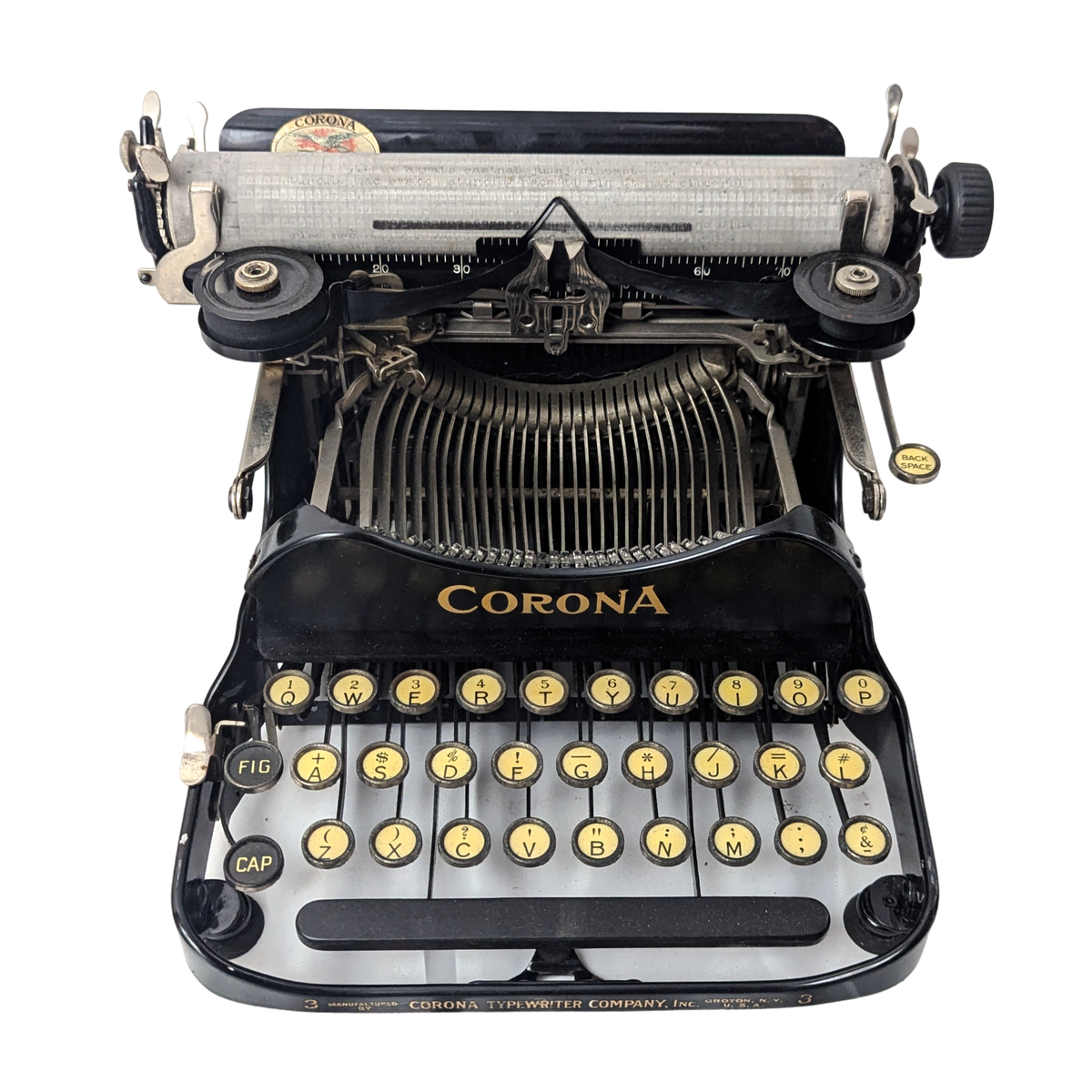 Antique 1917 Corona Folding Portable Typewriter – Ballyhoo Curiosity Shop