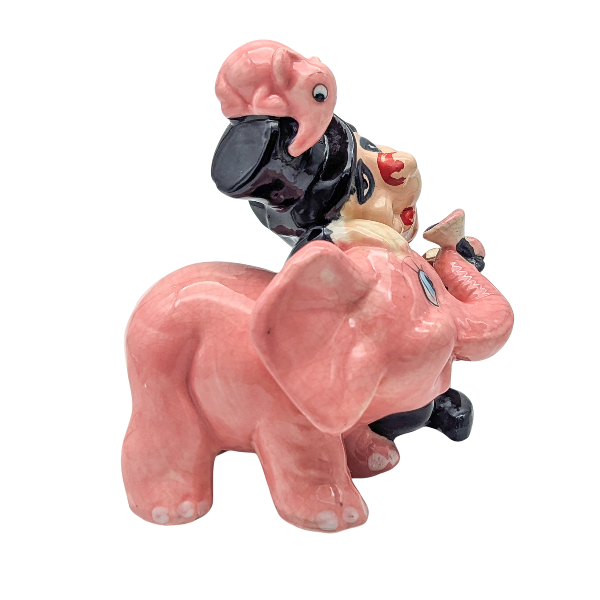 Vintage Kreiss Ceramic Good Time Charlie Pink Elephant Figurine ...