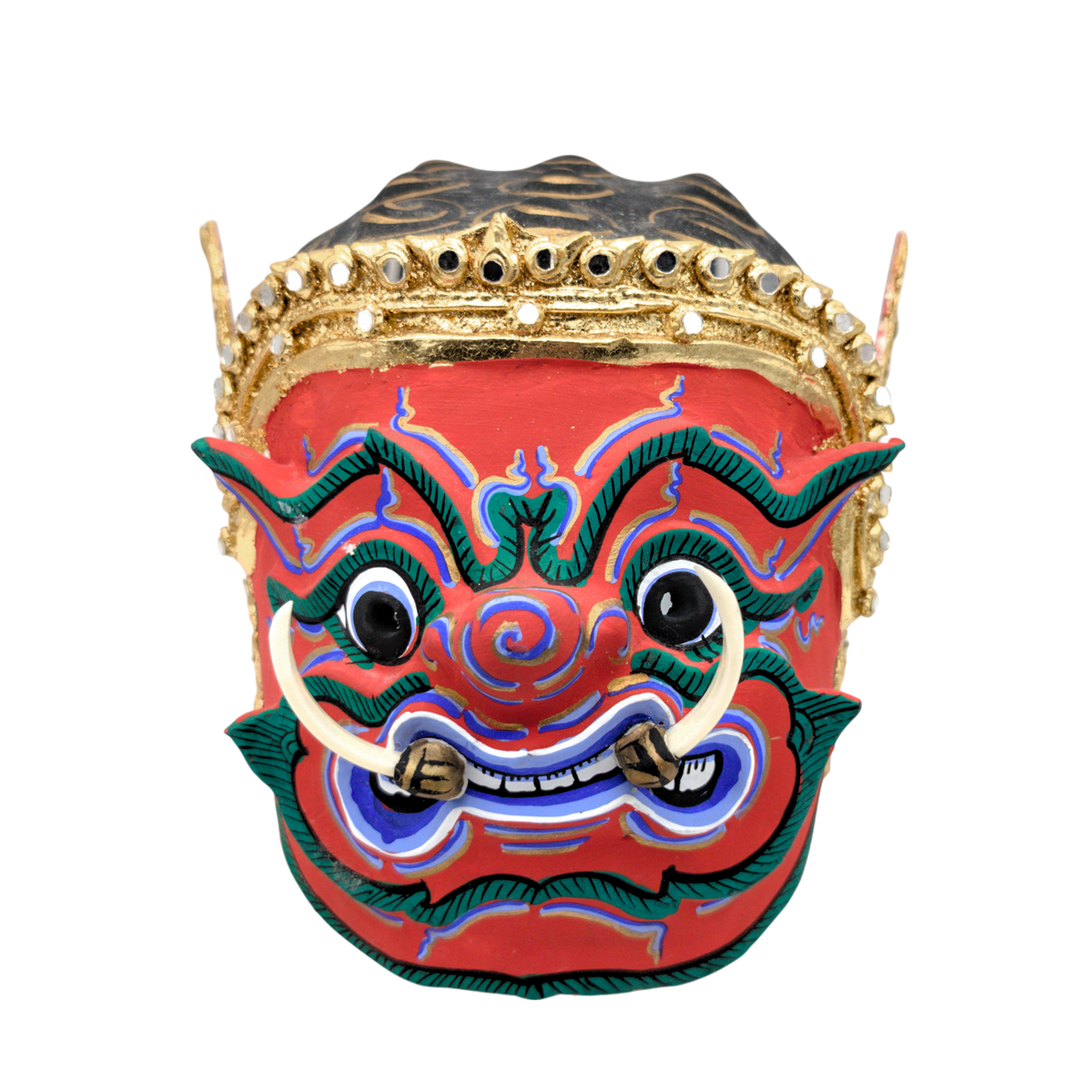 Handmade Thai Yaksha Demon Wearable Khon Mask – Ballyhoo Curiosity Shop