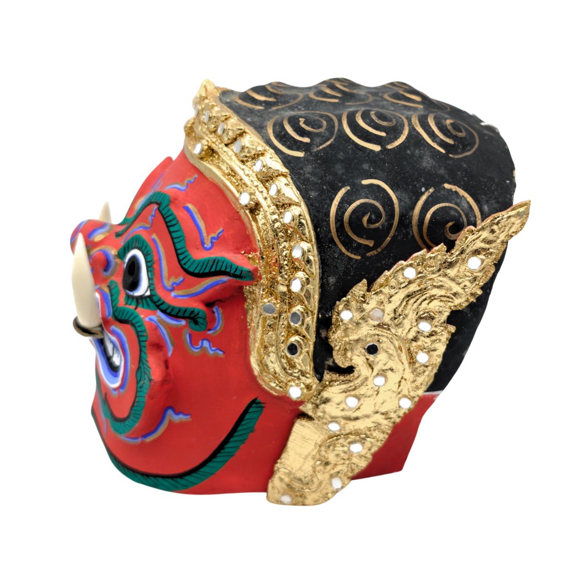 Handmade Thai Yaksha Demon Wearable Khon Mask – Ballyhoo Curiosity Shop