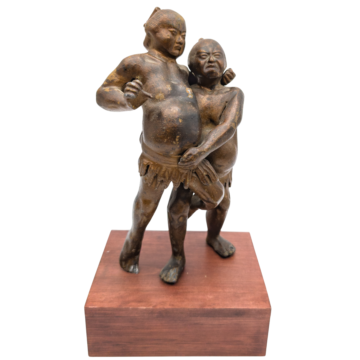 Antique Japanese Bronzed Spelter Sumo Wrestler Statue – Ballyhoo ...