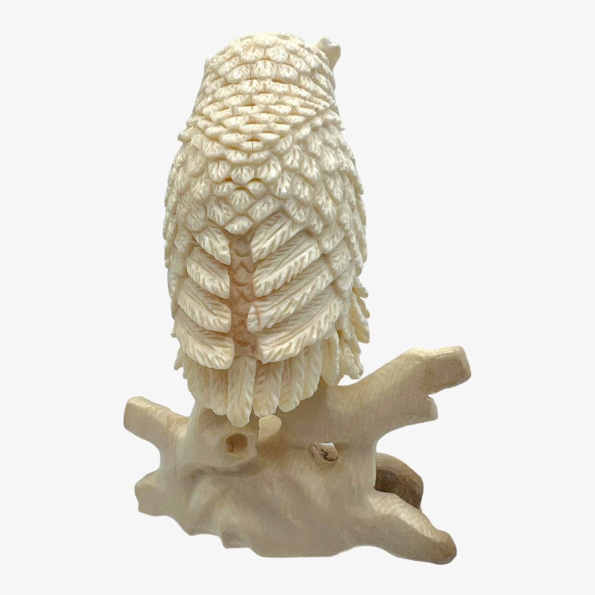 Hand Carved Owl Figurine Fossil Mammoth Tusk – Ballyhoo Curiosity Shop