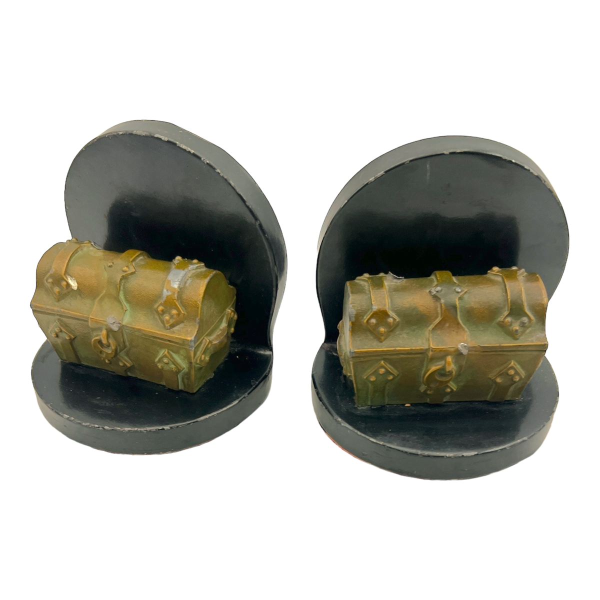 Antique Art Deco Metal Pirate Treasure Chest Bookend Set – Ballyhoo ...