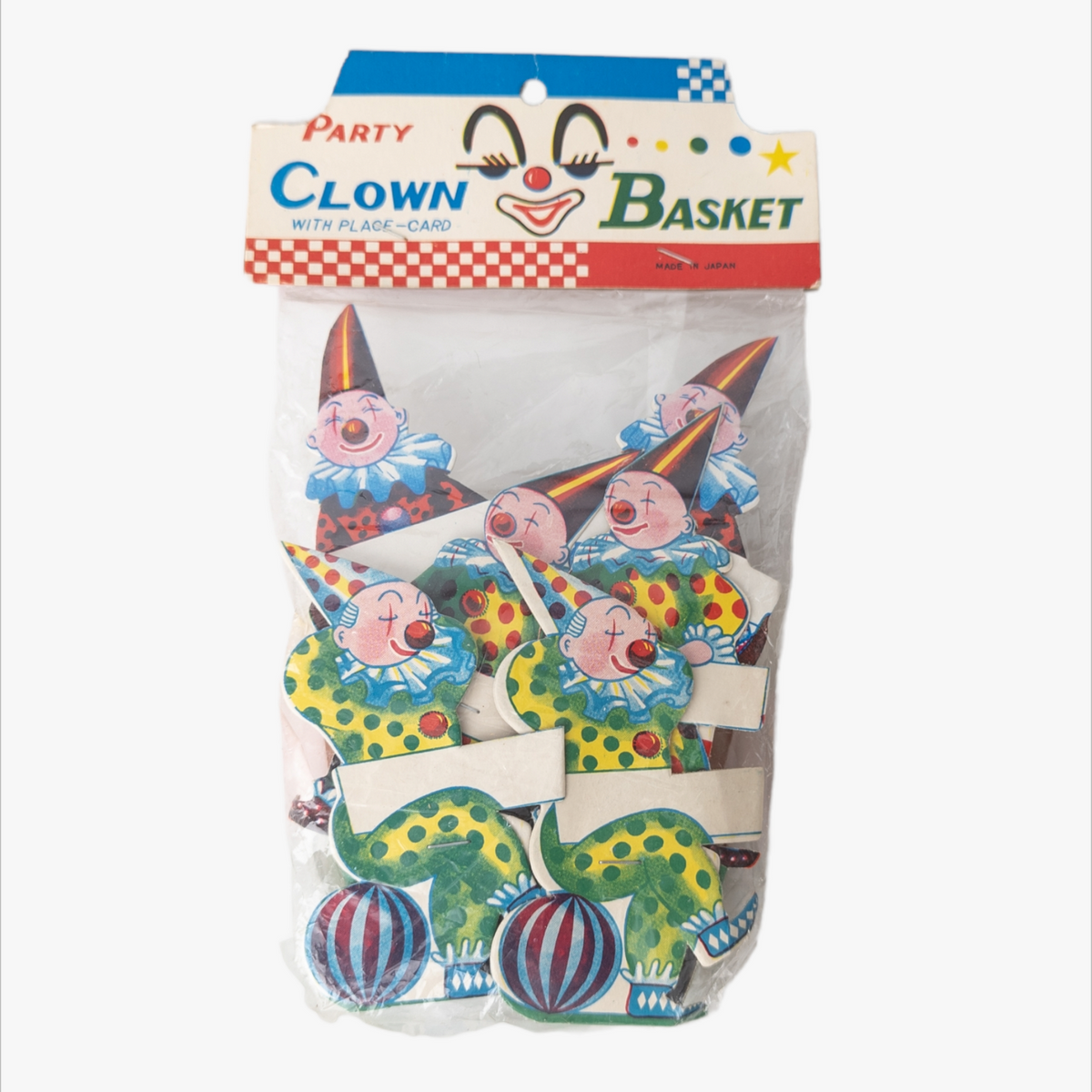 Vintage NOS Party Clown Basket Set Sealed Bag – Ballyhoo Curiosity Shop